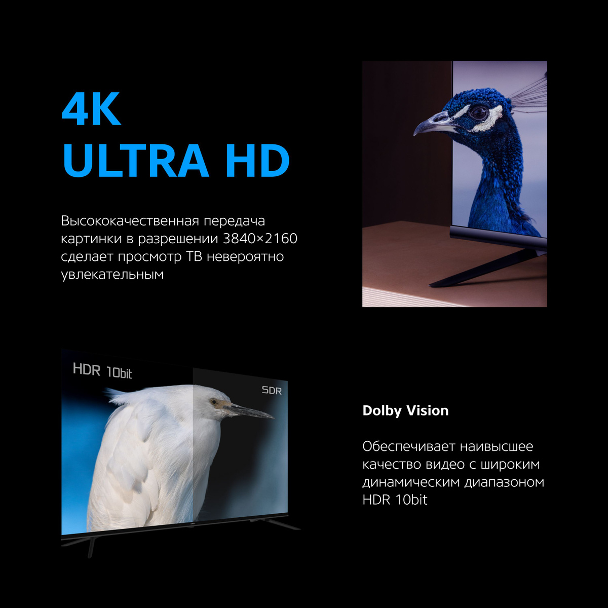 Купить телевизор Rombica Smart TV QX55 (55XT-UD2G64N) 55" - купить с ...