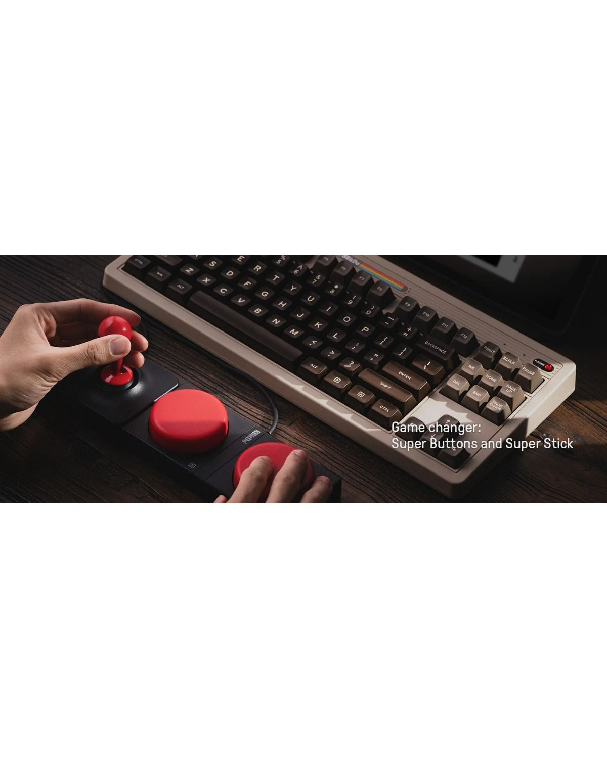 Игровая клавиатура беспроводная , Английская раскладка, коричневый ...