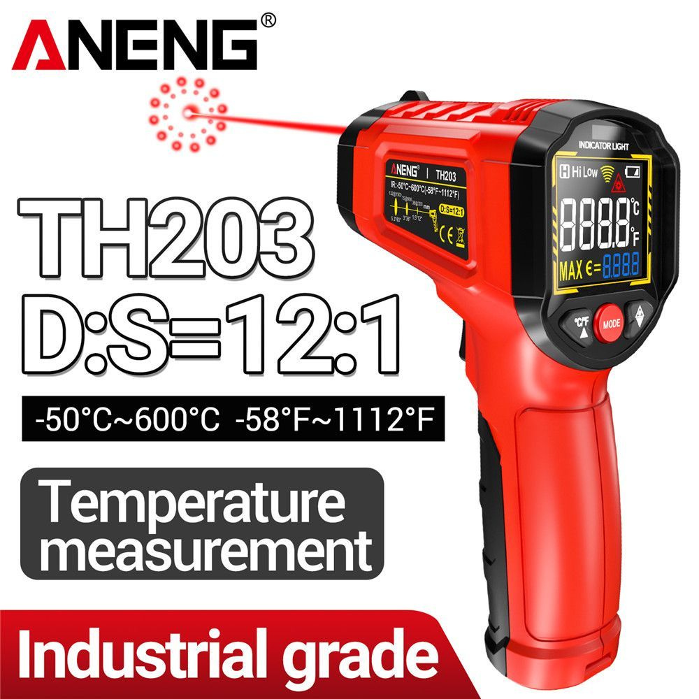 Пирометр (бесконтактный термометр) ANENG TH203 купить на OZON по низкой ...