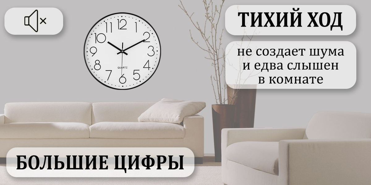 Часы настенные бесшумные интерьерные Losso Premium Gold CW-30 бирюзовые ...