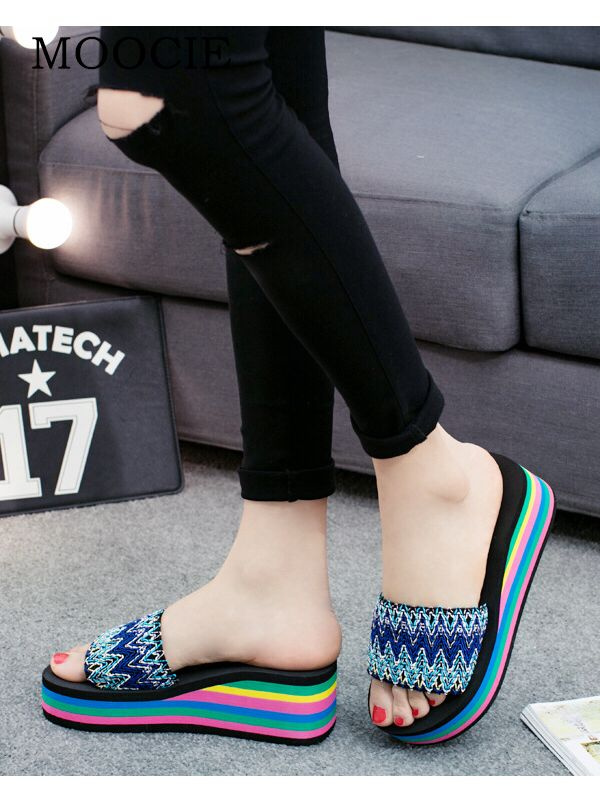 Шлепанцы Женский MOOCIE, размер 36 EVA Толстая подошва Без застёжки Китай Бахрома Лето купить c ...