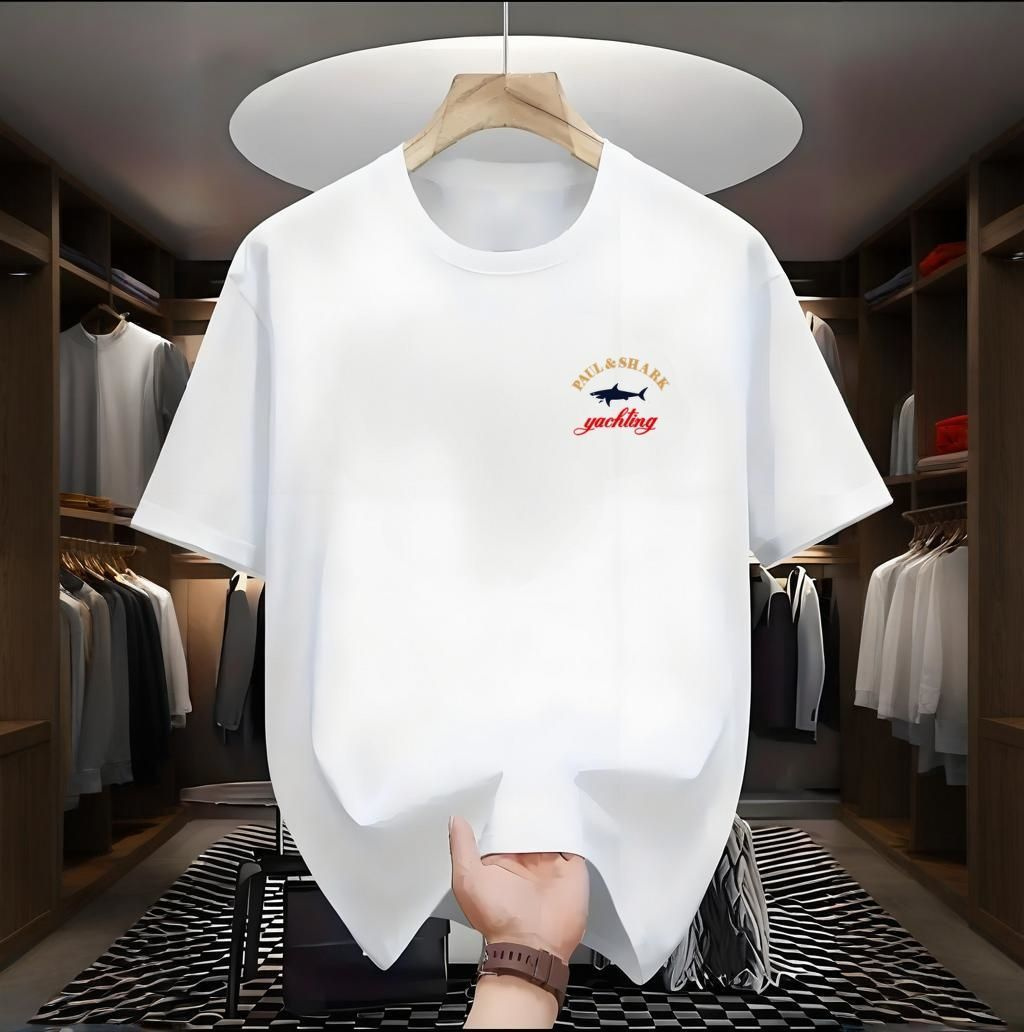 Футболка Мужской, Женский Paul&Shark сине-бирюзовый Короткий, размер 64 ...