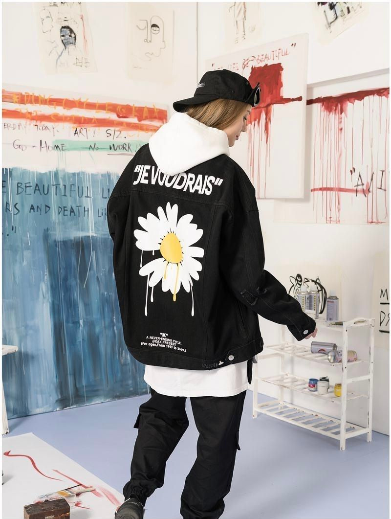 Куртка Женский SYJYW Пряжки синий лацканы Деним, размер 46 Длинный куртка-рубашка, джинсовая ...