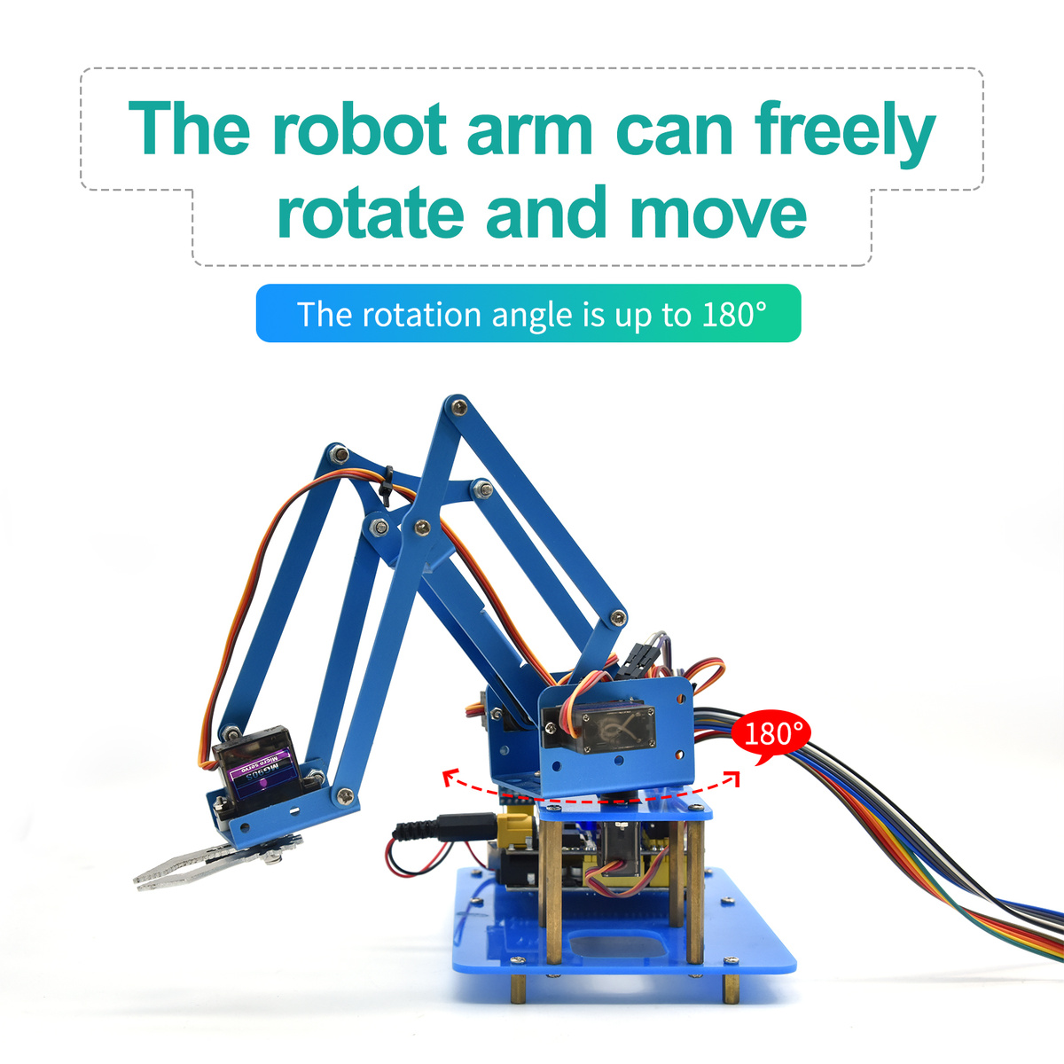 Стартовый набор 4DF Metallic Mechanical Robot Arm V2.0 для Arduino с ...