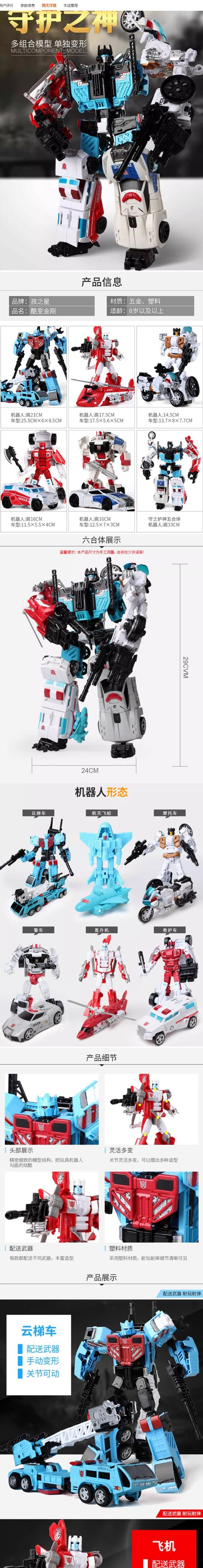 Трансформер HZX Defensor Bruticus Superion Devastator IDW 6в1 купить на ...