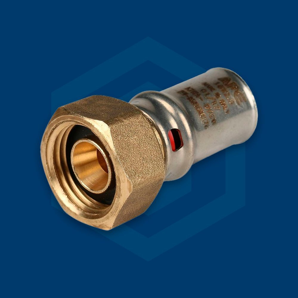 Переходник прессовой STOUT с наружной резьбой 1/2х16 мм для металлопластиковых труб купить на ...