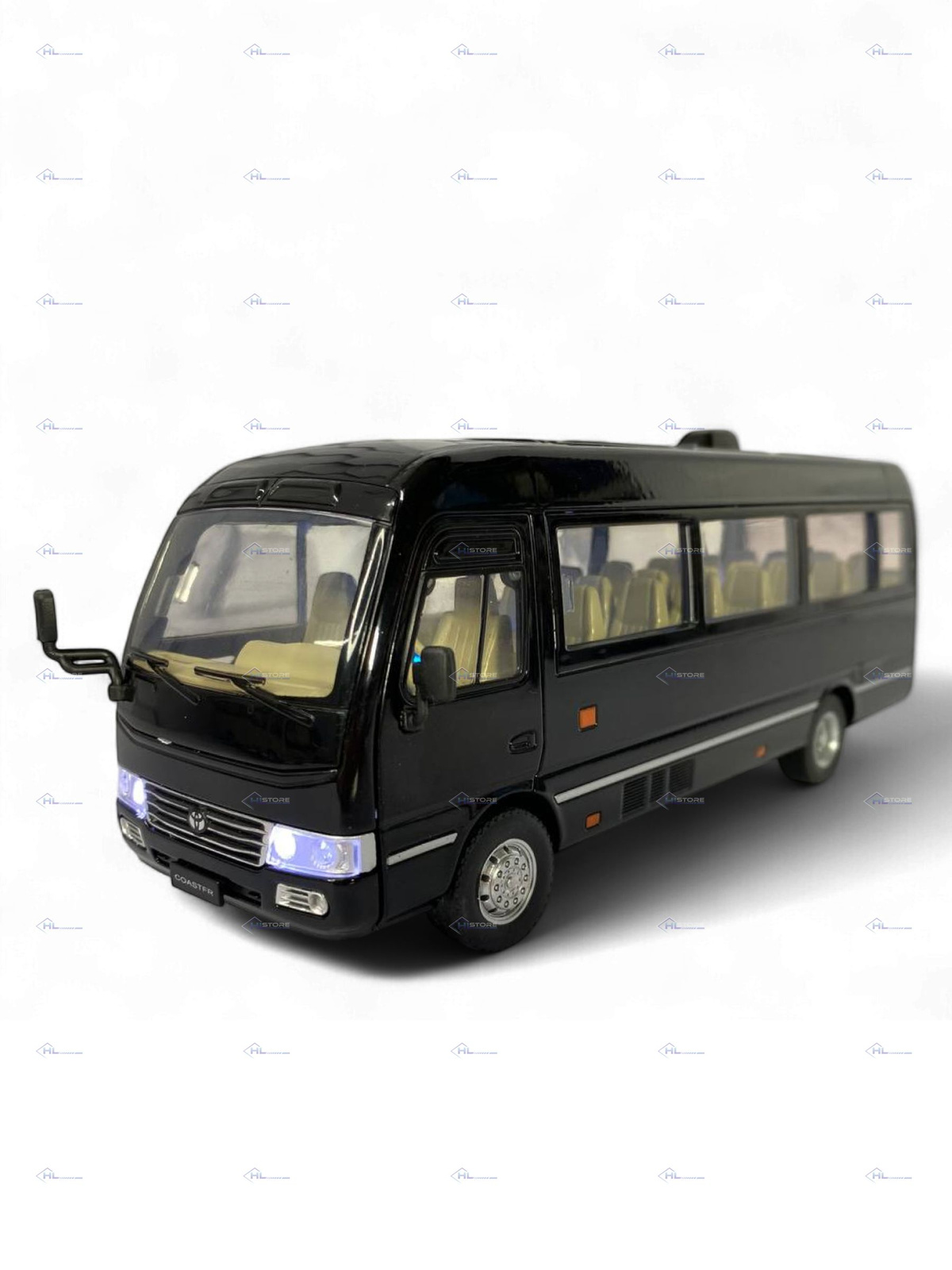Модель автобуса Toyota Costa Coaster инерционный, 1:24 черный купить на ...