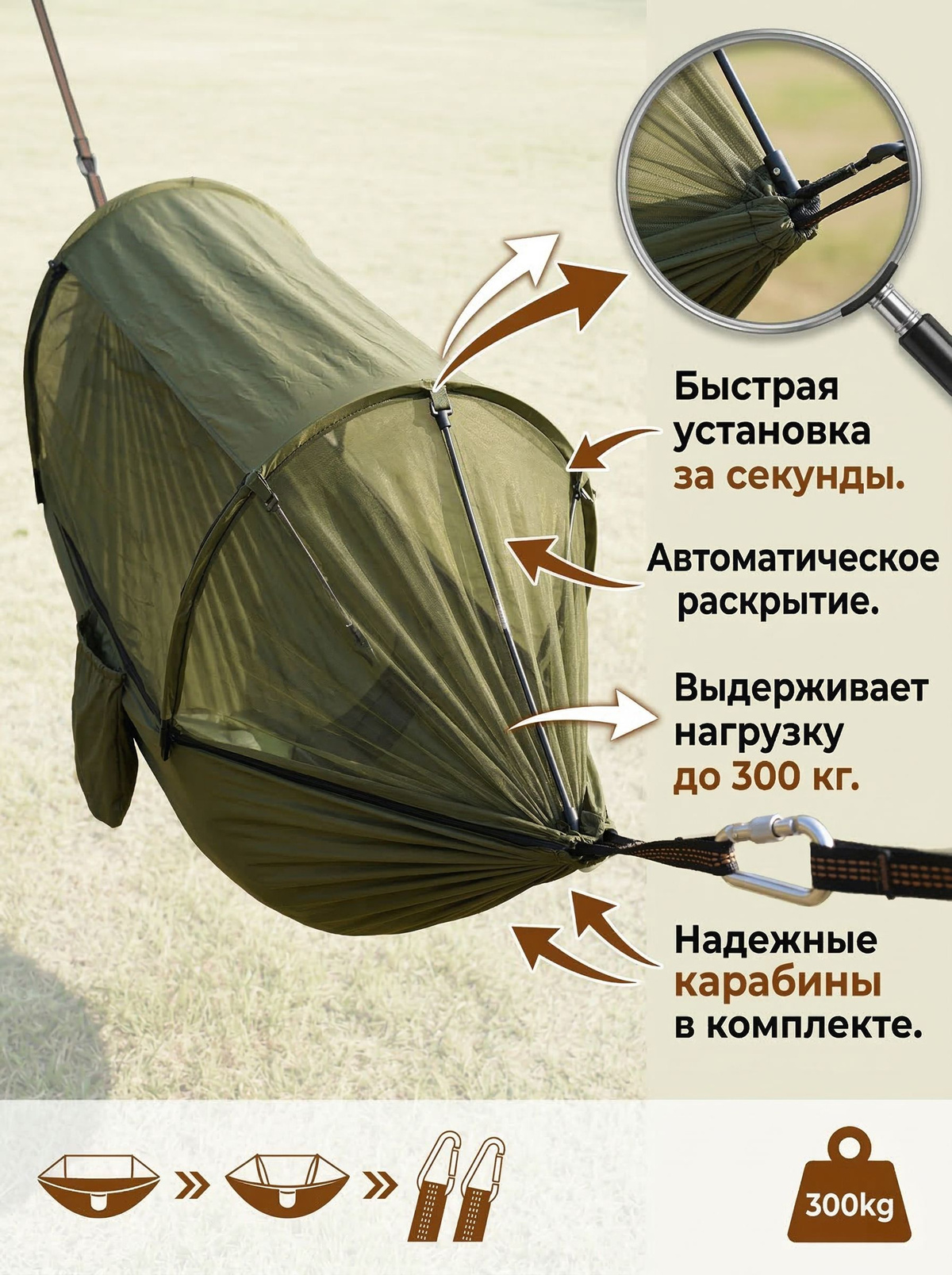 Гамак Нейлон, 140х270 см купить на OZON по низкой цене (3627527134)