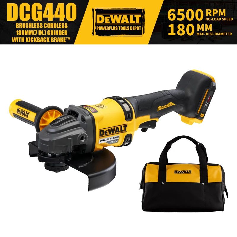 DEWALT DCG440 Бесщеточная аккумуляторная шлифовальная машина 180 мм (7 ...