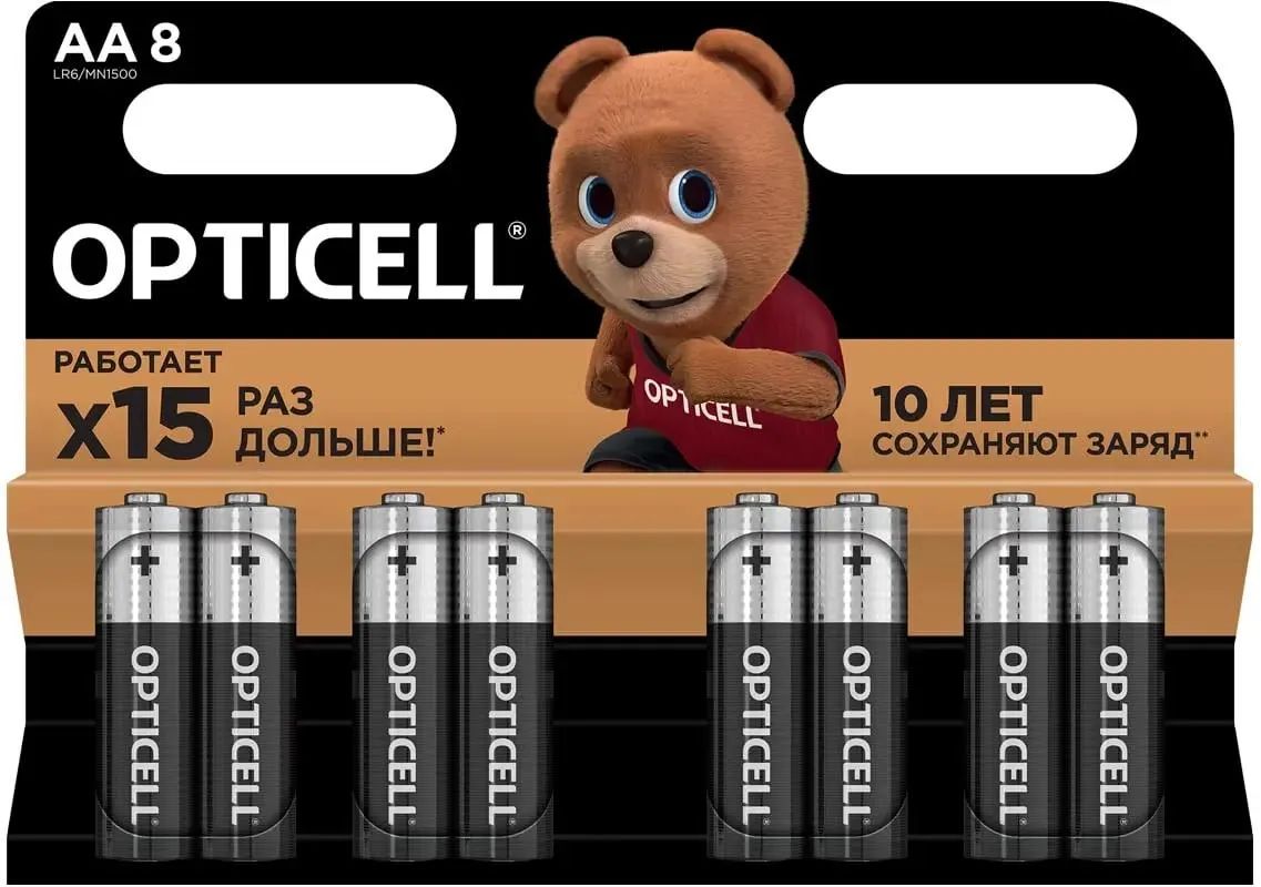 Батарейка пальчиковая АА OPTICELL Basic LR6 8 шт (5051008) купить на ...