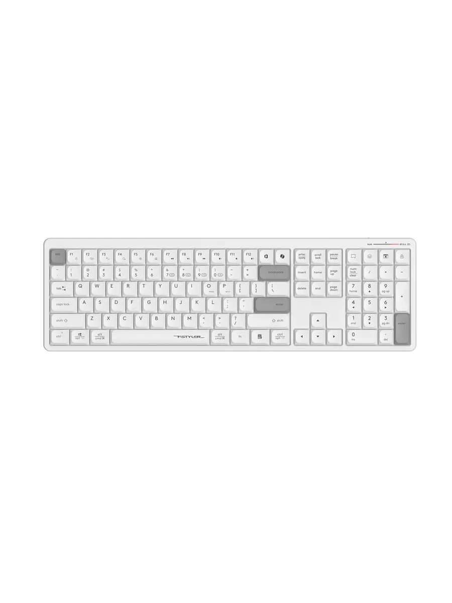 Клавиатура A4Tech Fstyler FBX55C белый USB беспроводная BT/Radio slim ...
