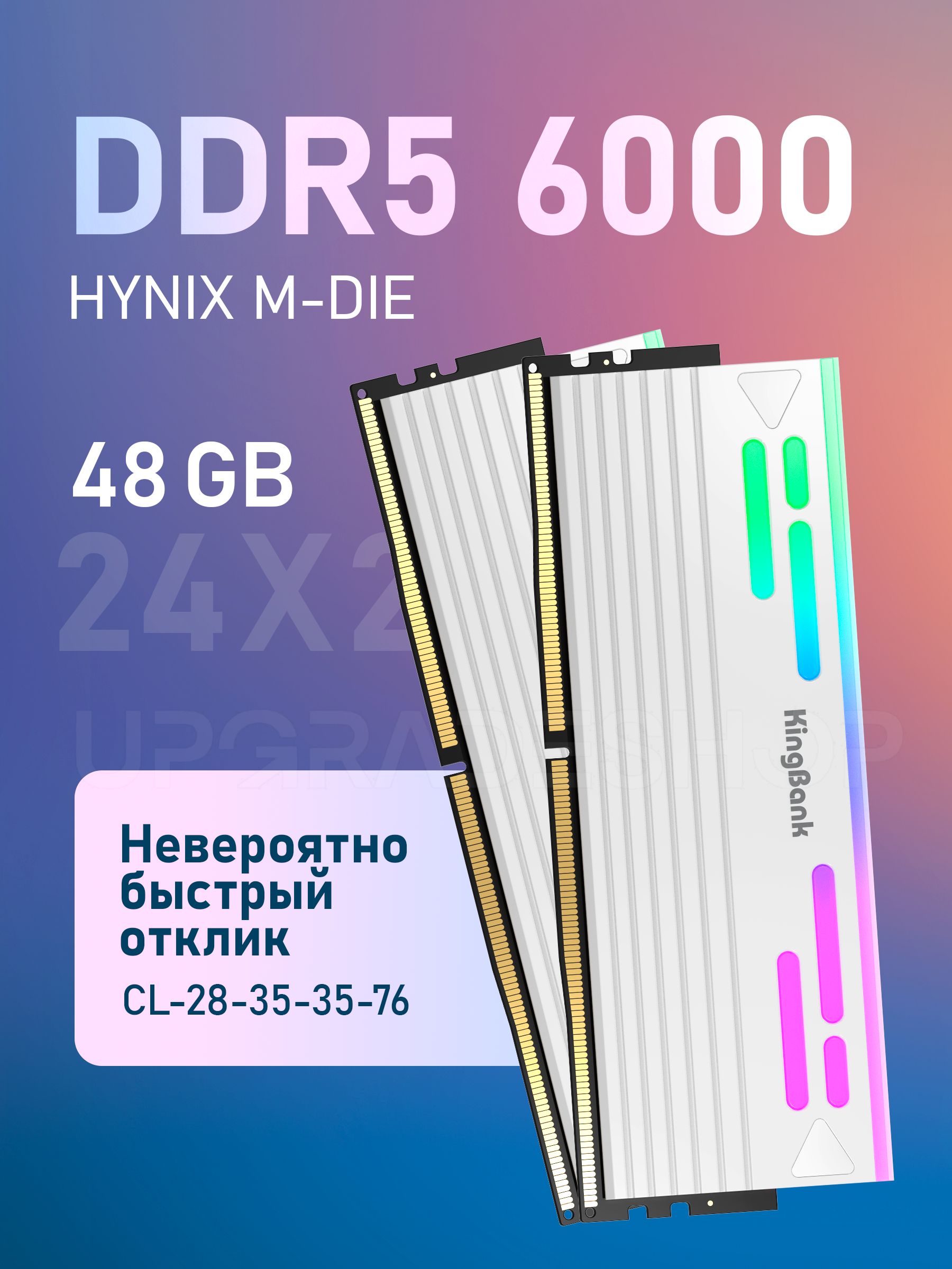 Модуль оперативной памяти KingBank 24 ГБ DDR5 PC48000 6000 MHz CL 28 ...