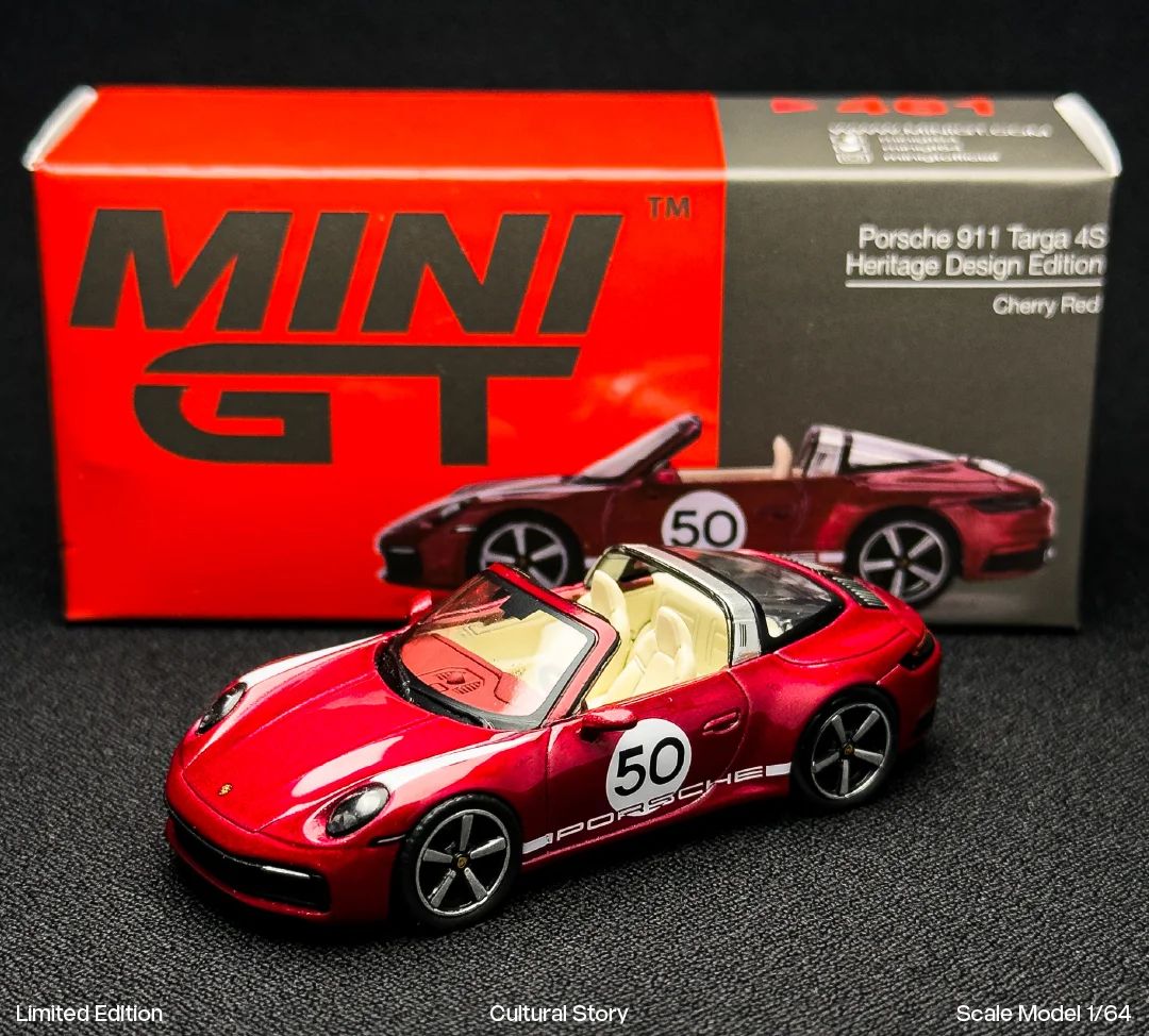 Машинка MINI GT 1/64 #461 Porsche 911 Targa 4S Heritage Design Edition ...