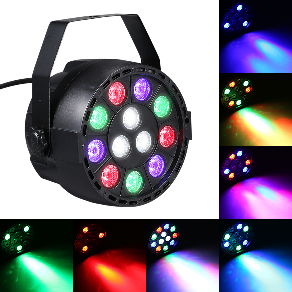 AC90-240V 12 светодиодов Par Lights 8-канальное смешивание цветов RGBW ...