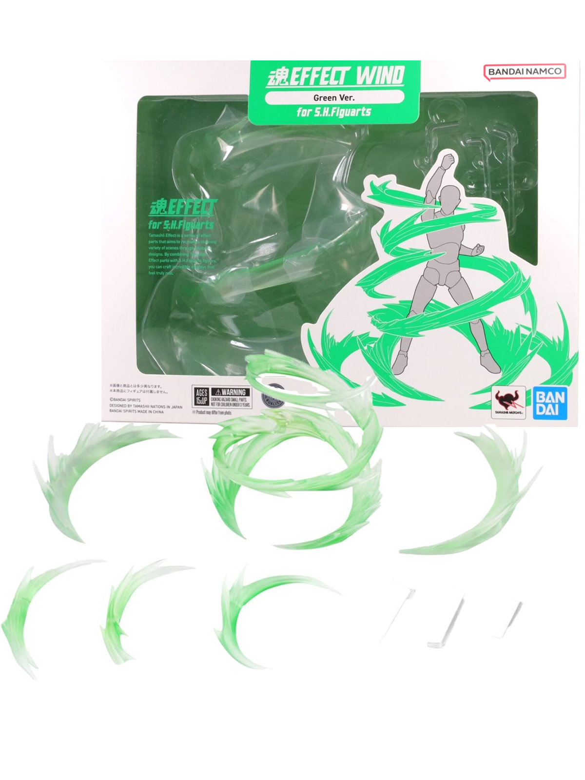 Набор деталей Bandai Tamashii Effect - Wind Green Ver. для S.H.Figuarts ...