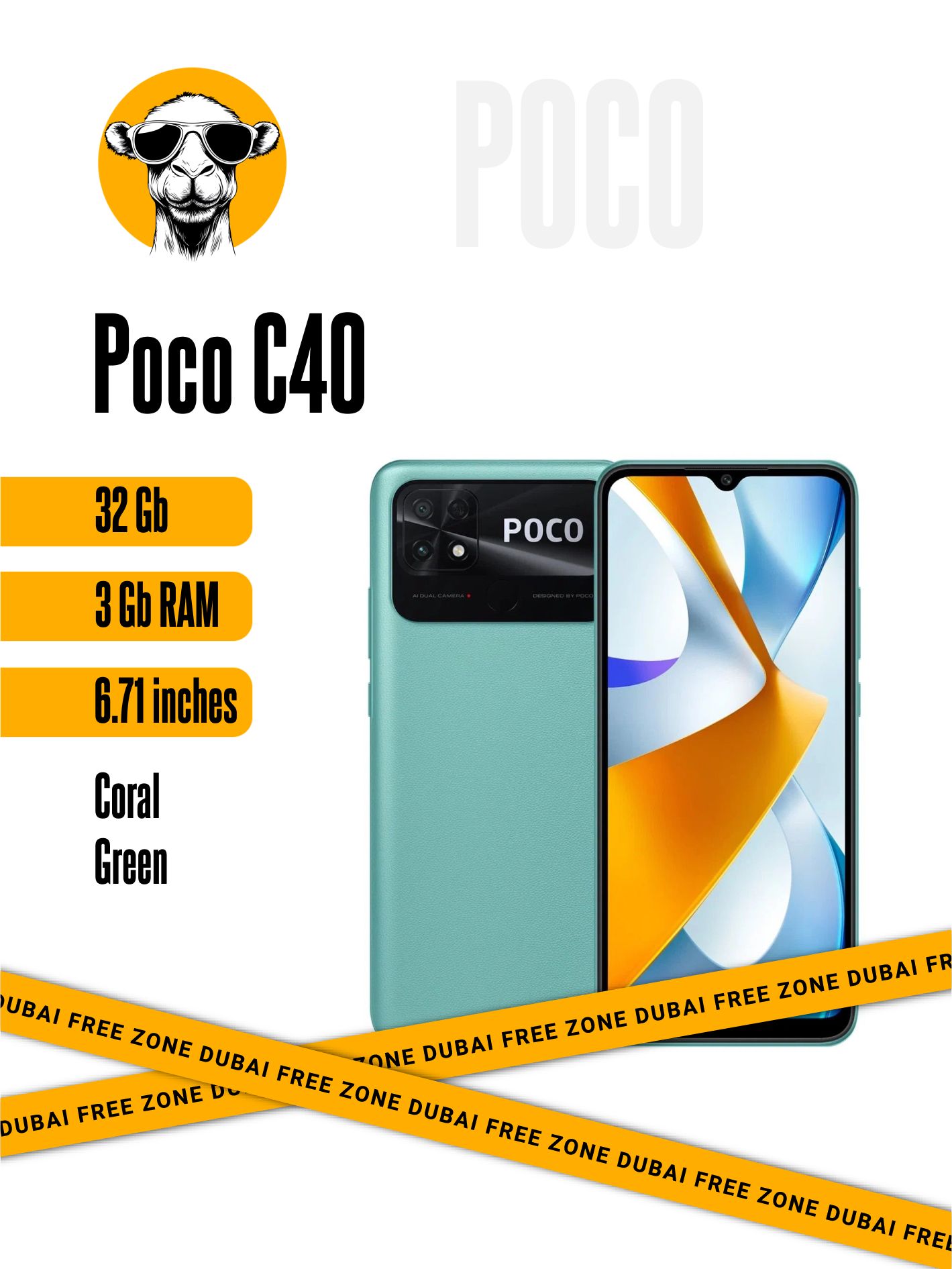 Смартфон Poco C40 32 ГБ 3 ГБ Зеленый 6.71 IPS 220333QPG купить c ...