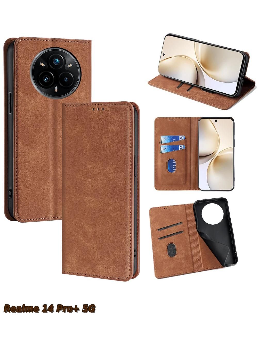 Чехол-книжка на Realme 14 Pro+ / Реалми 14 Про Плюс мягкое ...