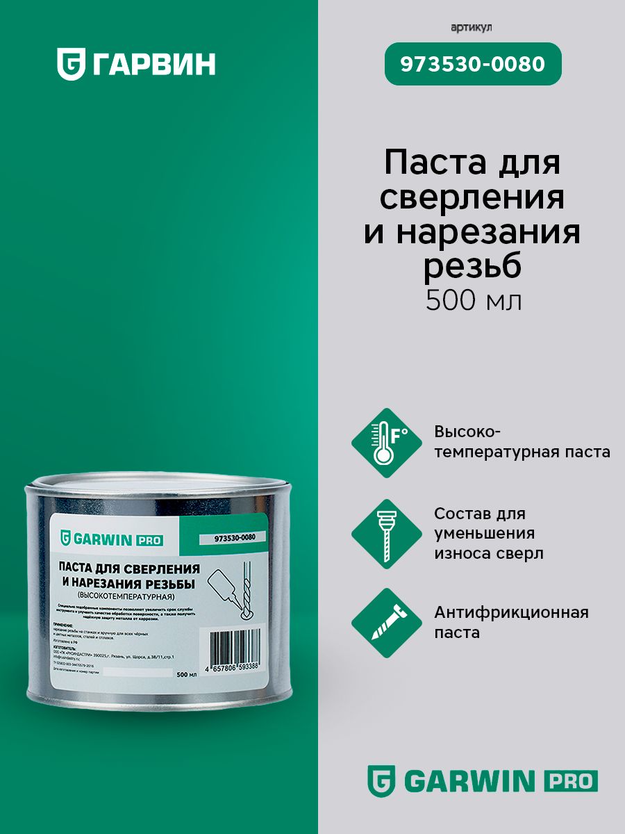 GARWIN PRO 973530-0080 Паста для сверления и нарезания резьб ...