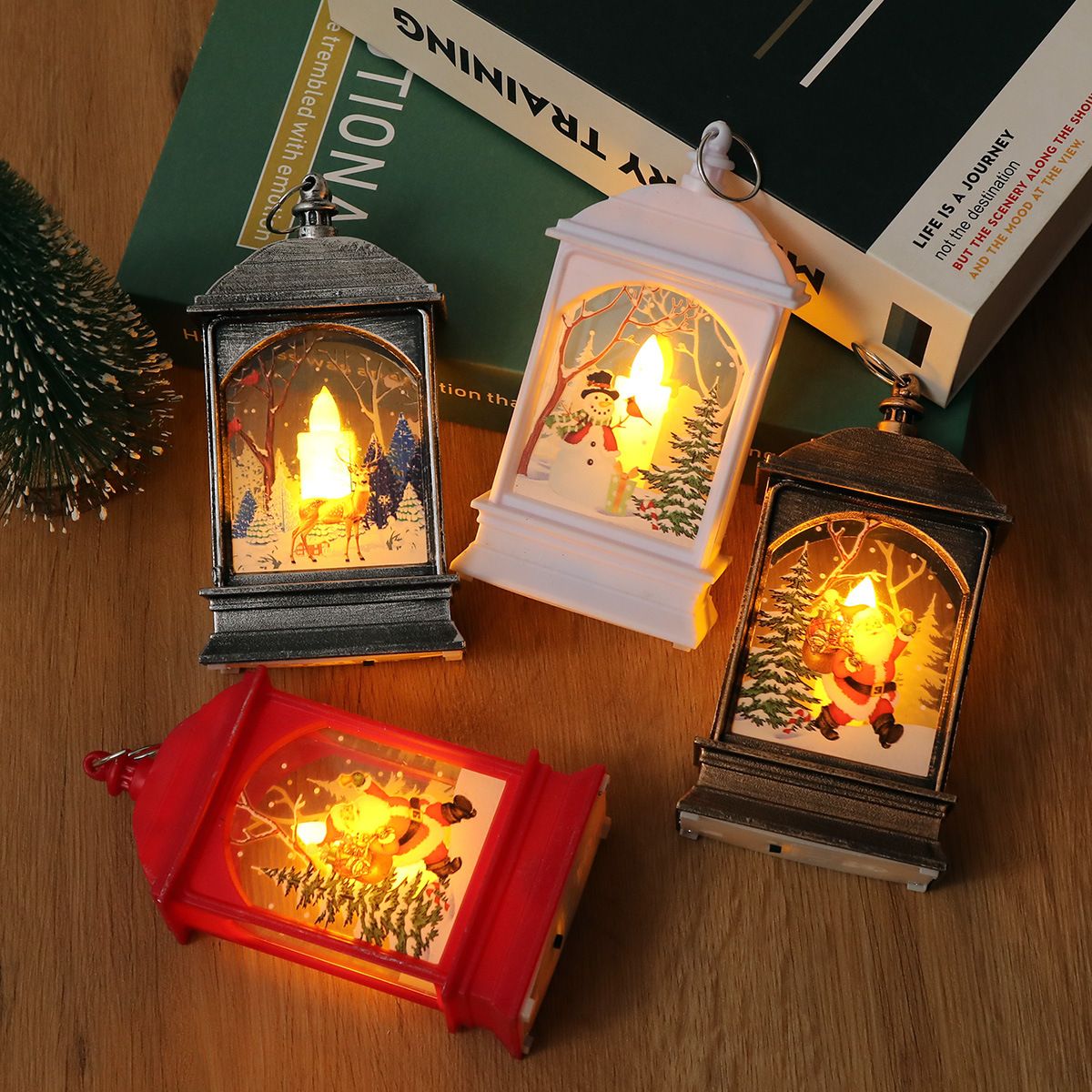 Новогодние фонарики светящиеся 8шт/ Новогодние светильники 13 см купить ...