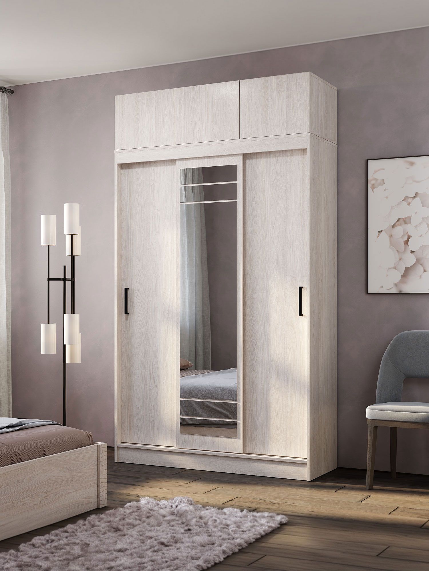 Шкаф-купе Правила мебели Шкаф Тео 56440, Браво 52232, 131x50x235 см ...