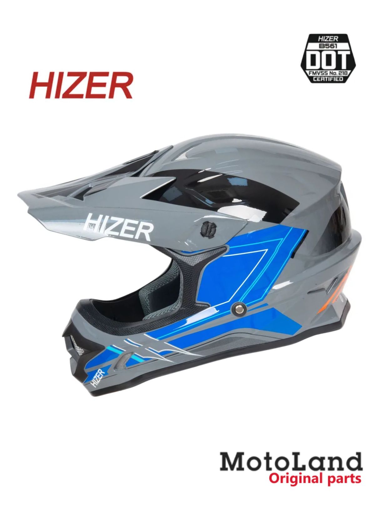 Шлем для мотоцикла кроссовый HIZER(M) купить на OZON по низкой цене ...