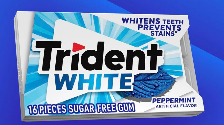 Trident White Peppermint Sugar-Free Chewing Gum жевательная резинка без ...