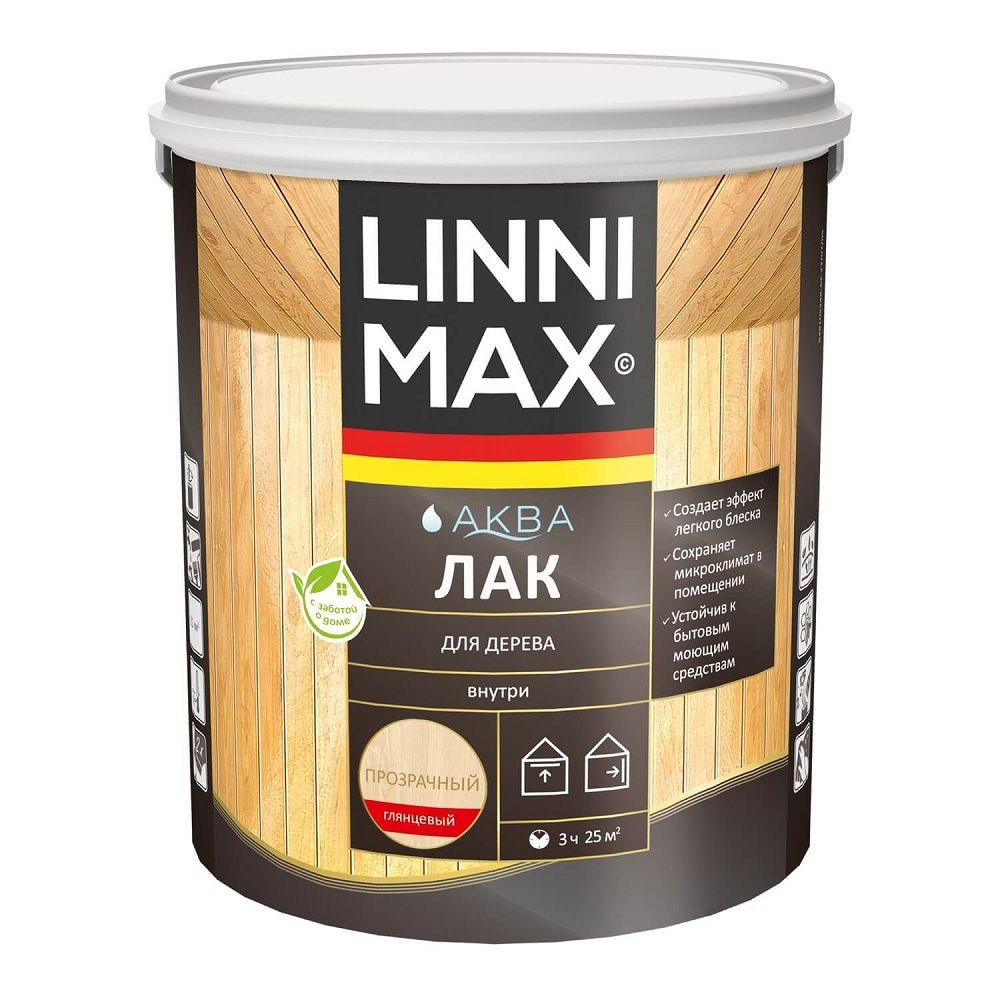 Лак строительный LINNIMAX, основа Акриловая, работы Внутренние - купить ...