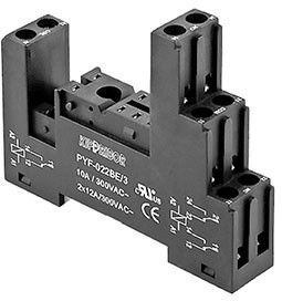PYF-022BE/3 колодка для реле промежуточного 2-х контактная, 3-х ярусная ...