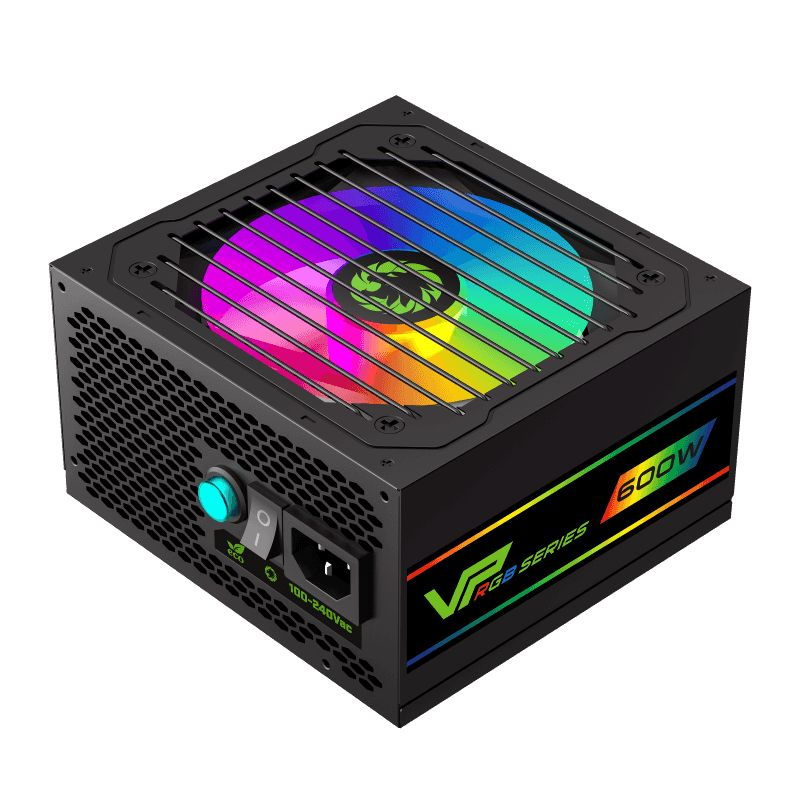 Блок питания GameMax VP-600-RGB (Черный 600W Bronze 120мм 20+4pin 4 ...