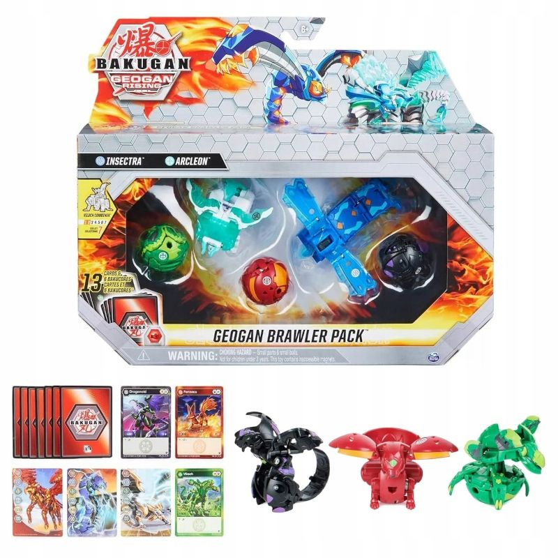 Фигурка Bakugan Rising Geogan Brawler 5-Pack - Мега боевой набор 5 фигурок - Бакуган 6061239 ...