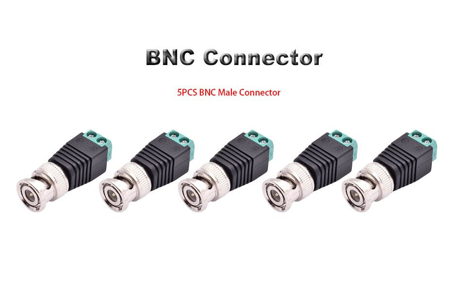 5pcs BNC мужской женский винтовой разъем адаптер терминал наблюдение камеры безопасности UTP ...
