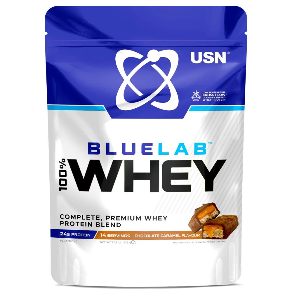 USN BlueLab 100% Whey Chocolate Caramel БЛЮЛАБ 100% ВЕЙ ПРЕМИУМ ПРОТЕИН ...