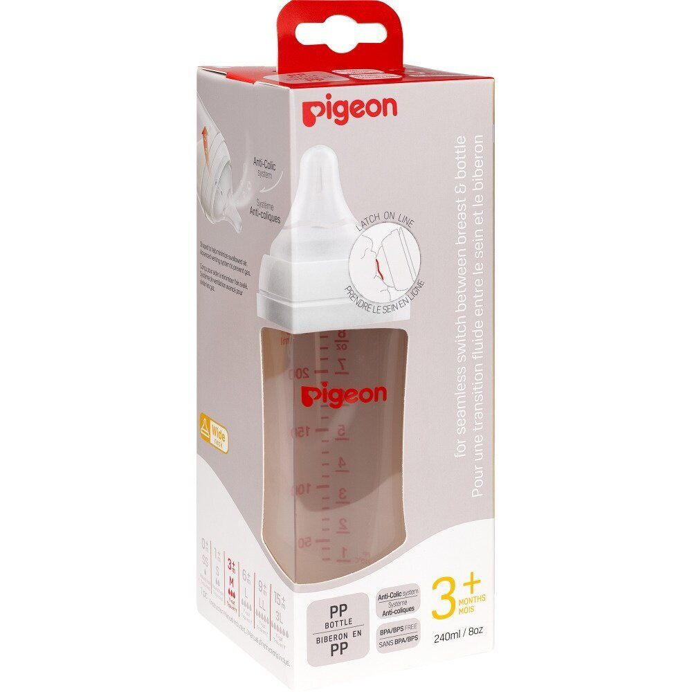 Pigeon Бутылочка для кормления SofTouch Peristaltic Plus 3+ мес., 240 ...