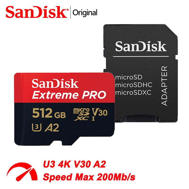 Карта памяти SanDisk Extreme Micro SD TF 1 TБ U3 4K V30 A2 (SDSQXAV ...