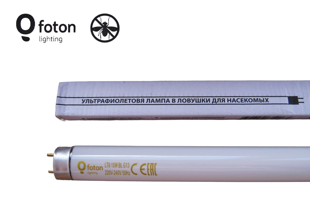 Лампа инсектицидная в ловушки для насекомых Foton LT8 15W BL G13 L437mm ...
