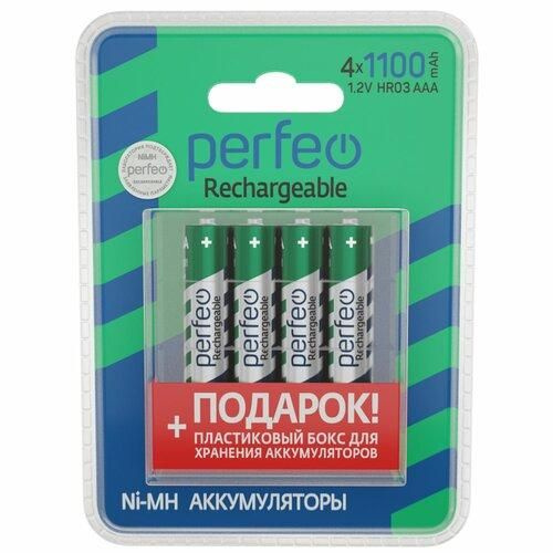Аккумулятор Perfeo AAA 1100mAh Ni-Mh BL4 Box PFAAA1100/4BL+BOXPL, 4шт. - купить с доставкой по ...