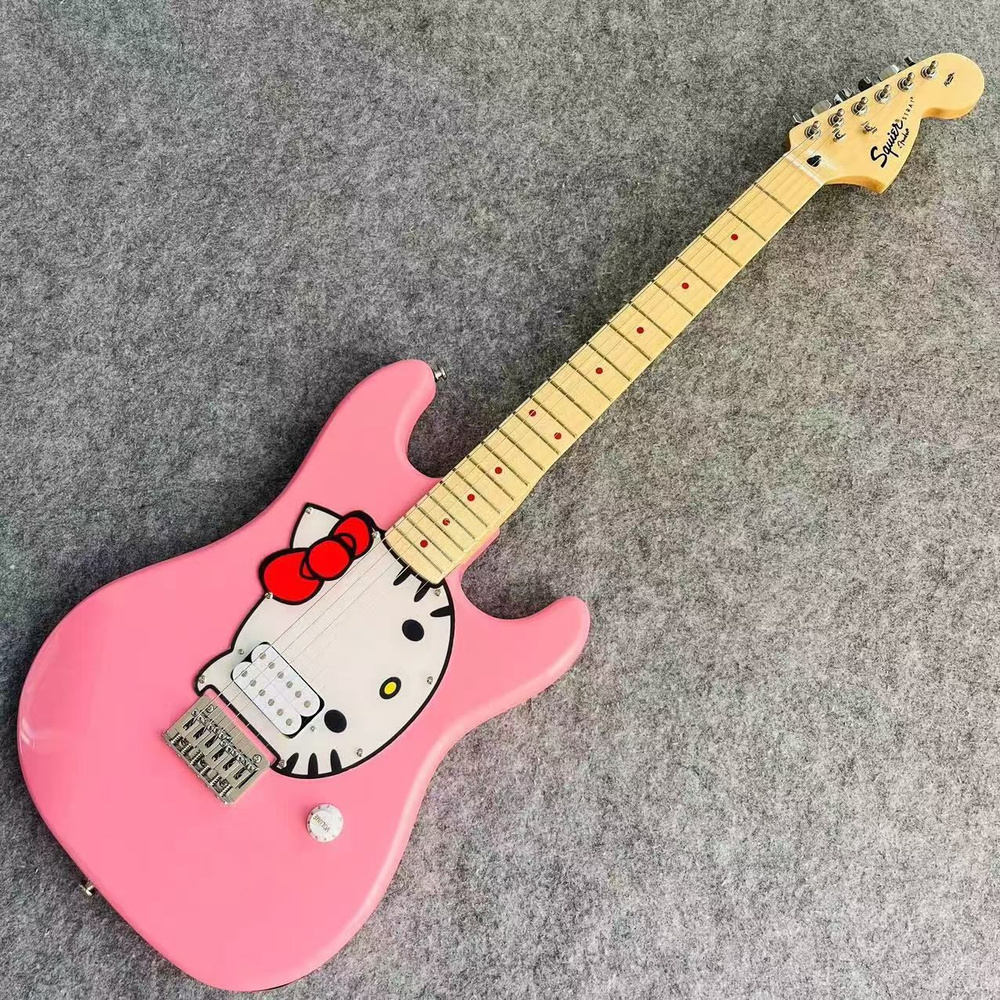 Электрогитара FantaSQ Розовая Hello Kitty Персональное коллекционное ...