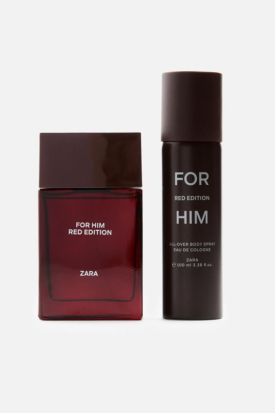 Zara FOR HIM RED EDITION EDP+ ALL- OVER BODY SPRAY EDC, 2 X 100 МЛ (3 ...