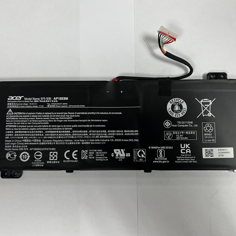 Acer Аккумулятор для ноутбука Acer 3754 мАч, (AP18E8M) - купить с ...