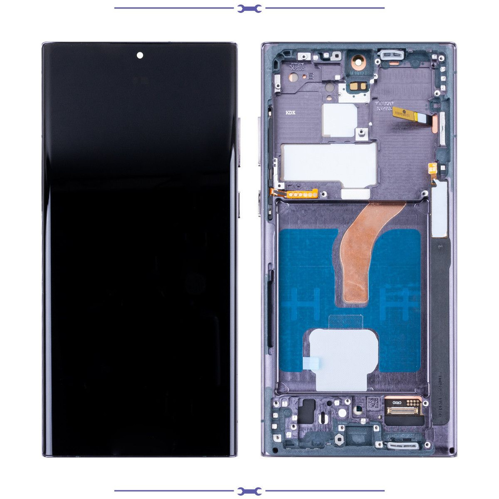Дисплей для Samsung Galaxy S22 Ultra (S908B) модуль с рамкой Черный ...