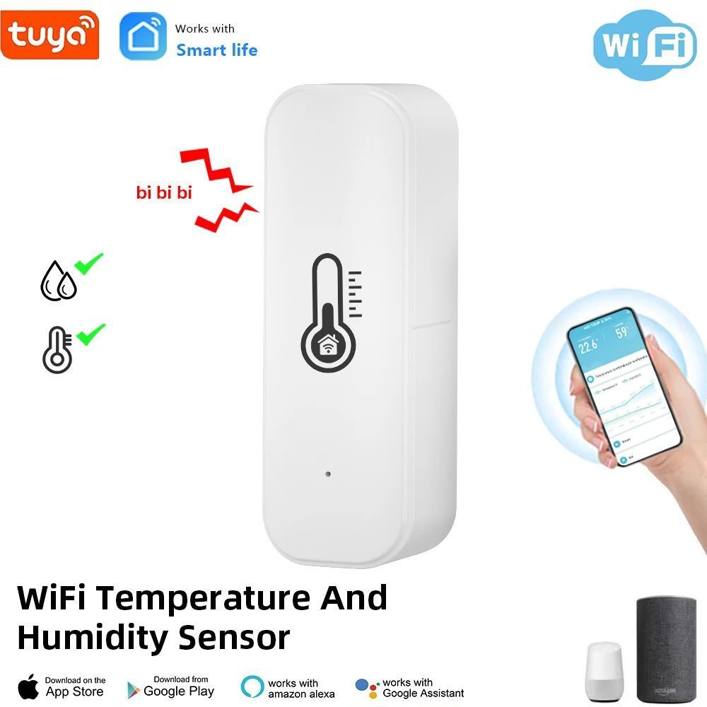 Датчик термометра Wi Fi гигрометра для дома беспроводной датчик
