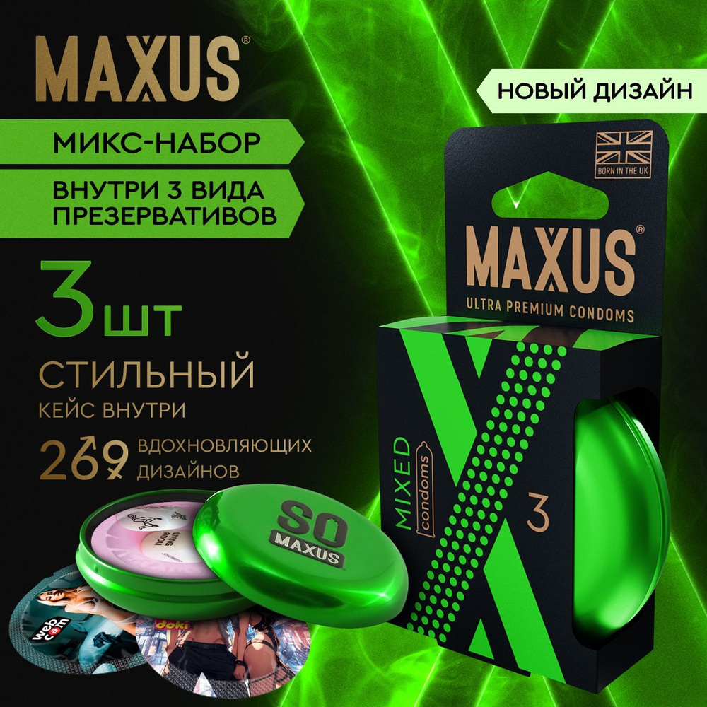 Презервативы микс-набор MAXUS Mixed, 3 шт, кейс в подарок купить на OZON по низкой цене (557835625)
