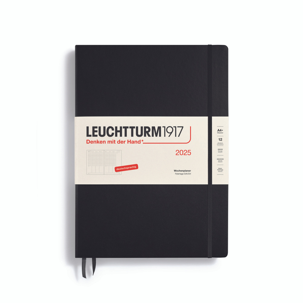 Еженедельник Leuchtturm1917 A4+ 2025г с расписанием в твердой обложке ...