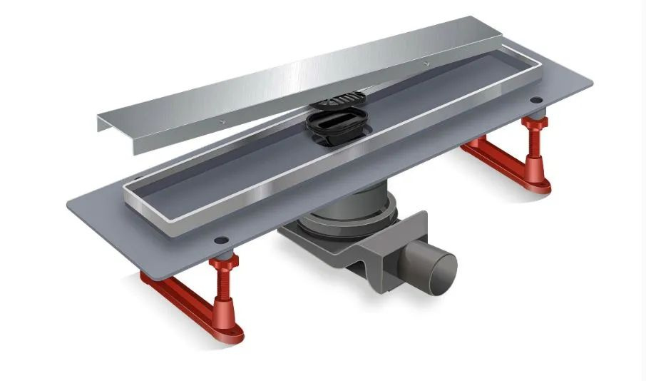 Трап для душа под плитку с двухсторонней решеткой ZEISSLER Evolux Plus ZSt.1121.4002 - 66х400 мм ...