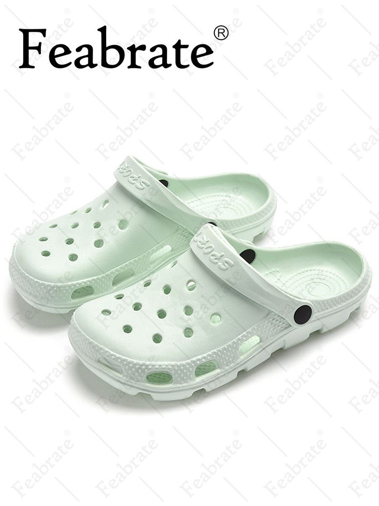 Сабо Женский Feabrate EVA, размер 38 Круглый нос, Водоотталкивающая пропитка Без каблука купить ...