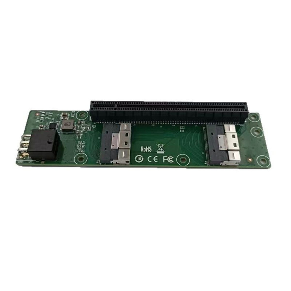 продукция Плата адаптера PCIe 5.0 X16 к MCIO 8i с 2-Портовым разъемом X8 Riser купить на OZON по ...