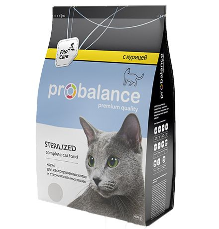 Probalance Sterilized / Сухой корм Пробаланс для Стерилизованных кошек и Кастрированных котов ...