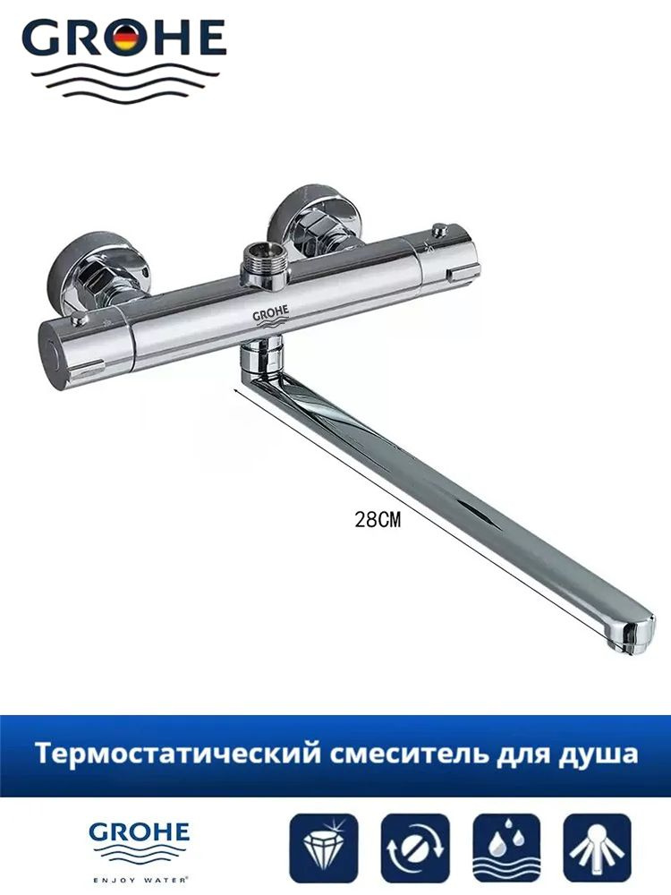 Смеситель для ванны Grohe Precision Trend купить на OZON по низкой цене (2328988877)