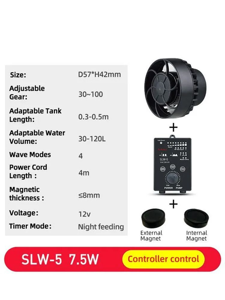 Jebao SLW-5 Помпа течения купить на OZON по низкой цене (2379436010)