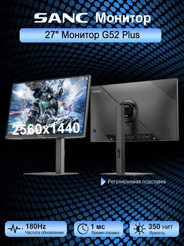 SANC 23.8" Монитор, черно-серый купить на OZON по низкой цене (2107105182)